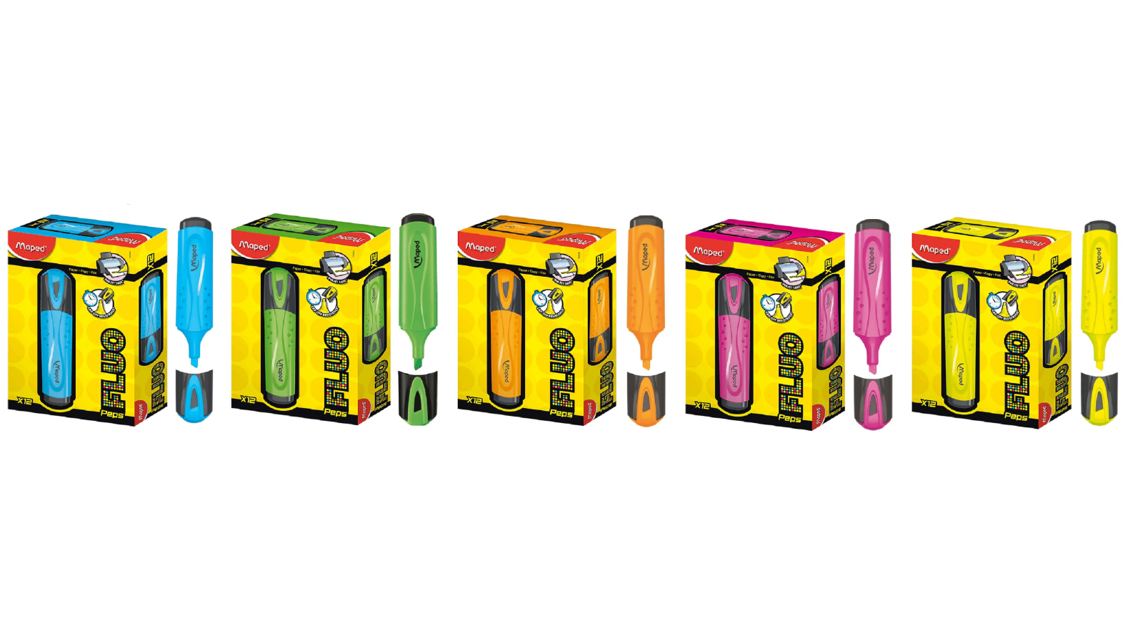 Maped Box of 12 Fluo Peps Highlighter | Harvey Norman