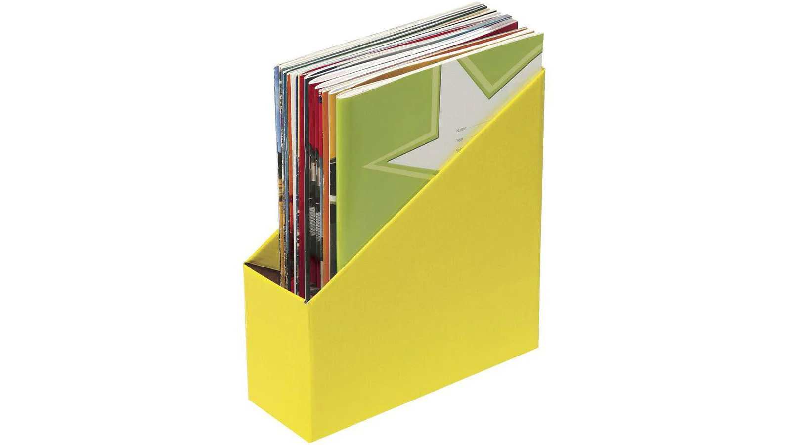 Marbig Pack of 5 Small Book Box - Yellow | Harvey Norman