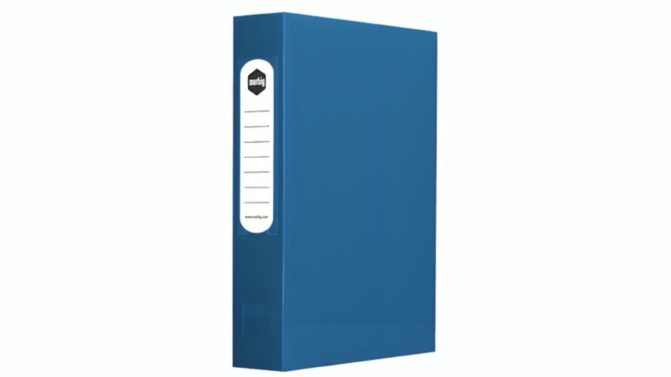 Marbig Box of 10 6cm Button Closure A4 Box File - Blue | Harvey Norman
