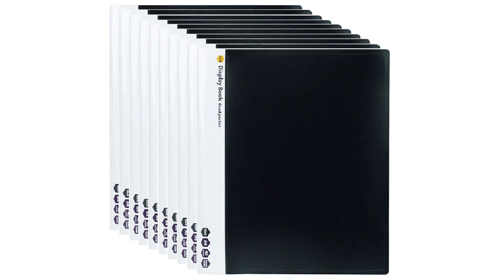 Marbig Pack of 10 A4 40 Pocket Display Book - Black | Harvey Norman