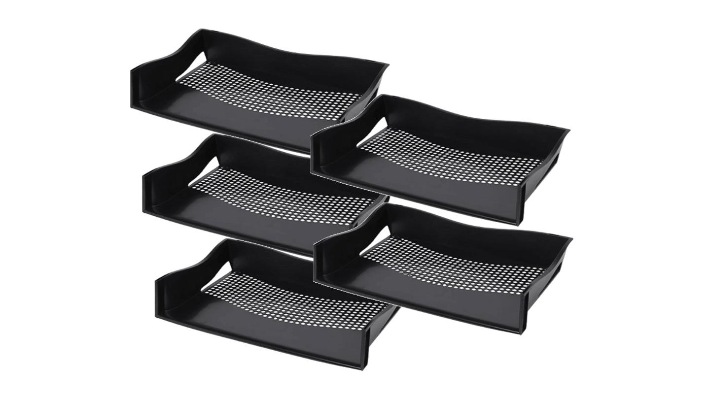 Marbig Pack of 5 Landscape-Tray Enviro Document A4 - Black | Harvey Norman