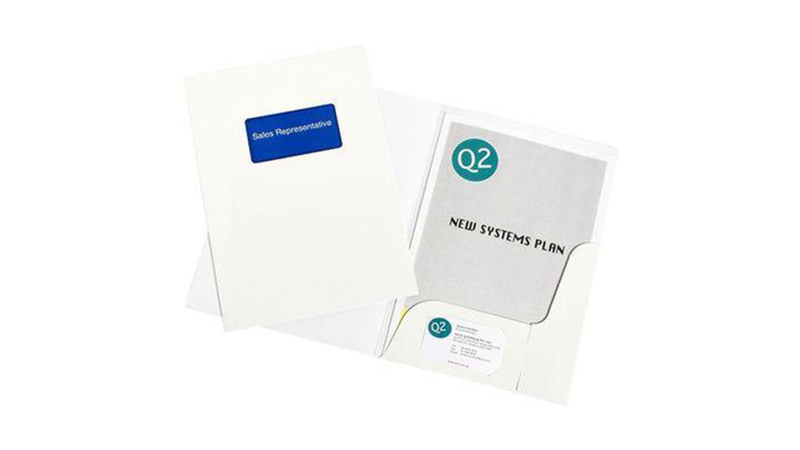 Marbig Pack of 50 Presentation Folder A4 - Gloss White | Harvey Norman