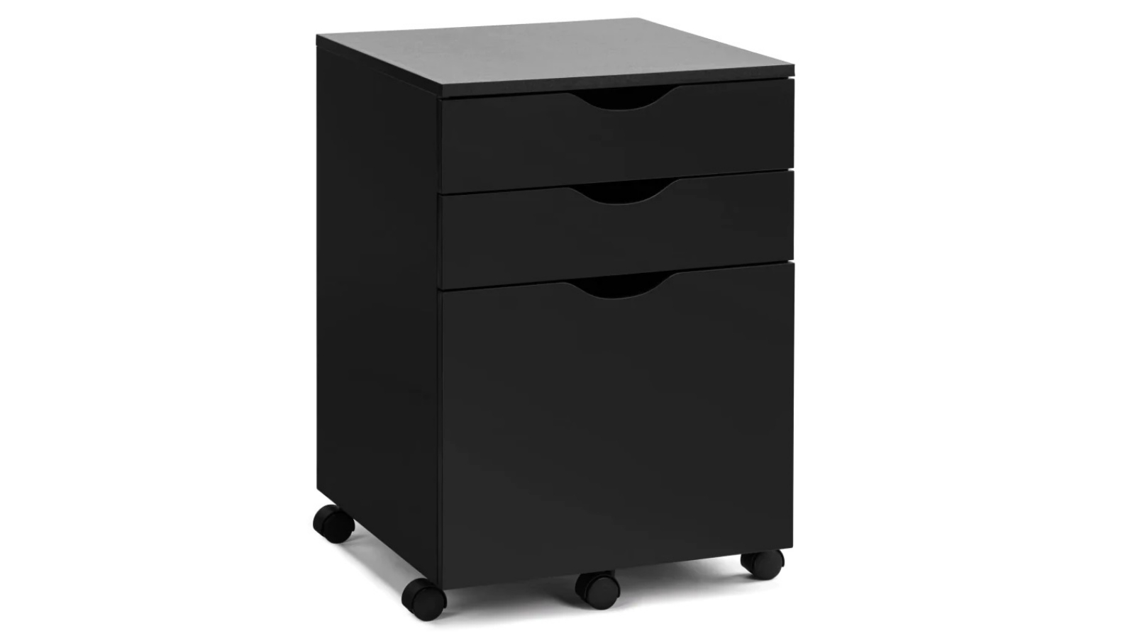 Marias Mobile Pedestal Filing Storage Cabinet with 3-Drawer - Black ...
