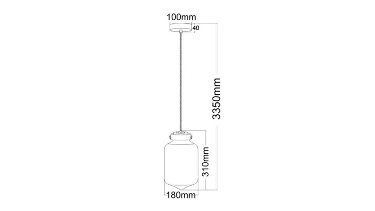 Mason Oblong Tipped Glass Interior Pendant Light - Clear | Harvey Norman