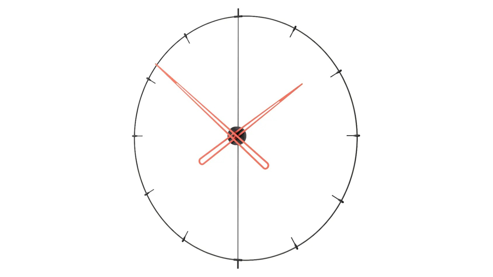 Mclocks 110 Massive Indicator Wall Clock - Black Red | Harvey Norman