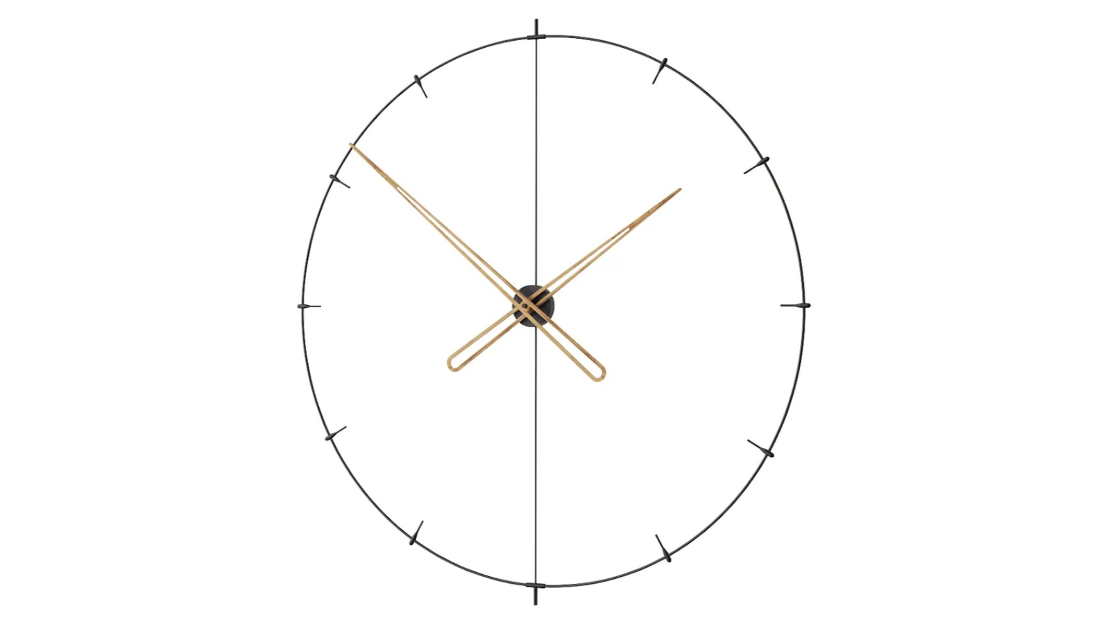 Mclocks 110 Massive Indicator Wall Clock - Walnut Black | Harvey Norman