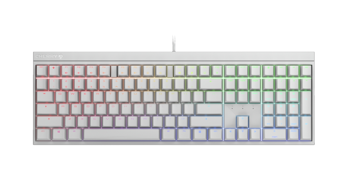 CHERRY MX 2.0S RGB Gaming Keyboard with MX Blue Switch - White | Harvey ...