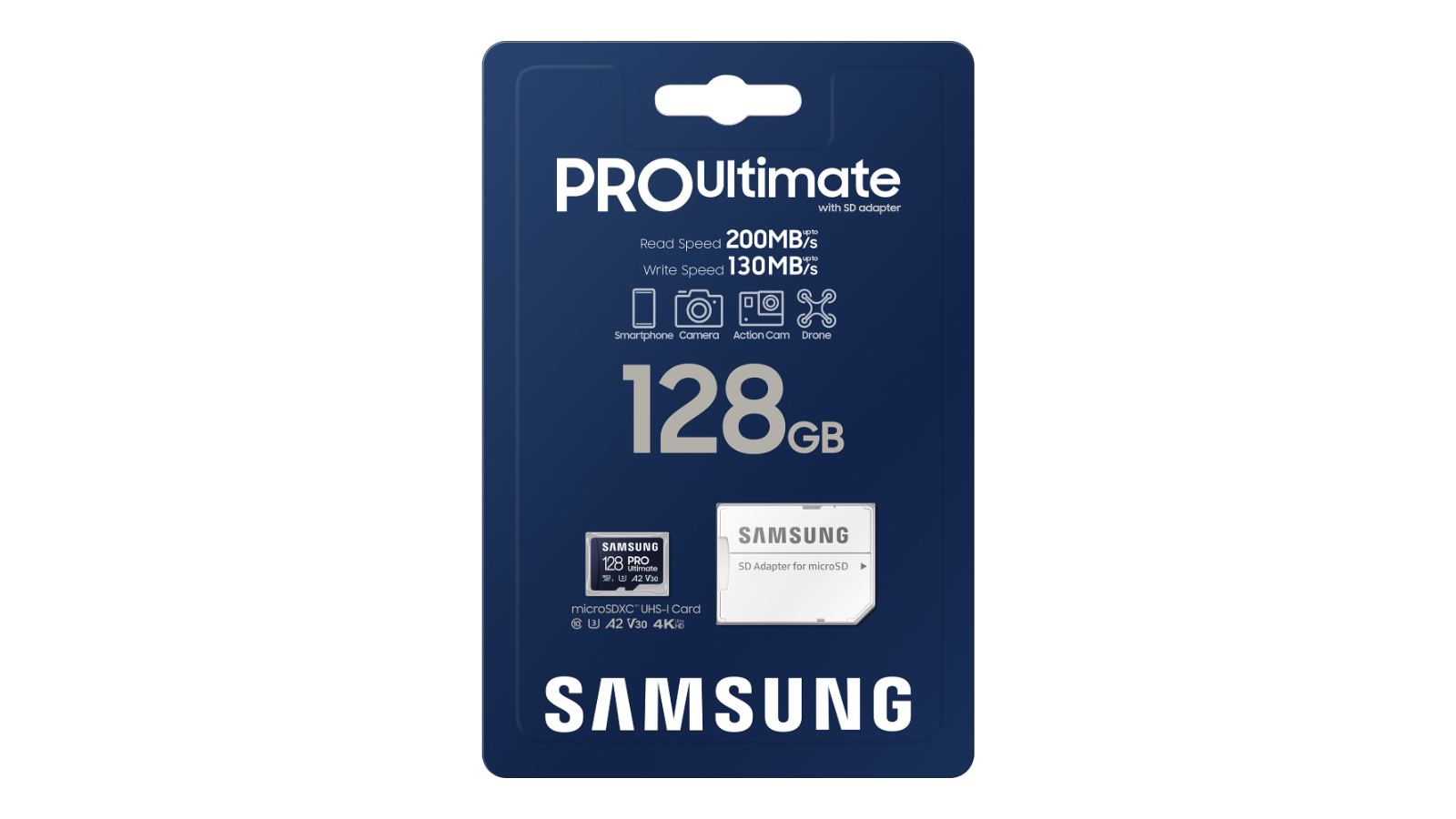 Samsung Pro Ultimate 128GB MicroSD with SD Adapter | Harvey Norman