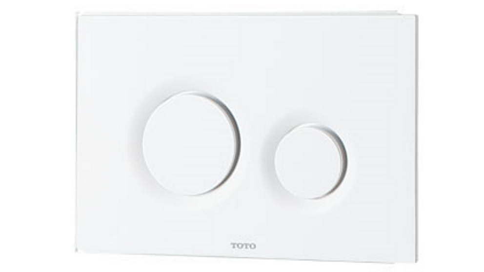 TOTO ABS Round Button Dual Flush Panel - Matte White | Harvey Norman