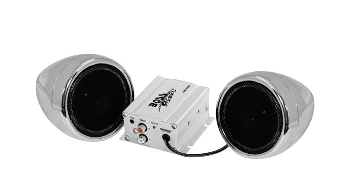 Boss Audio 3 inch Bluetooth Motorcycle Speakers with Amplifier - Chrome ...