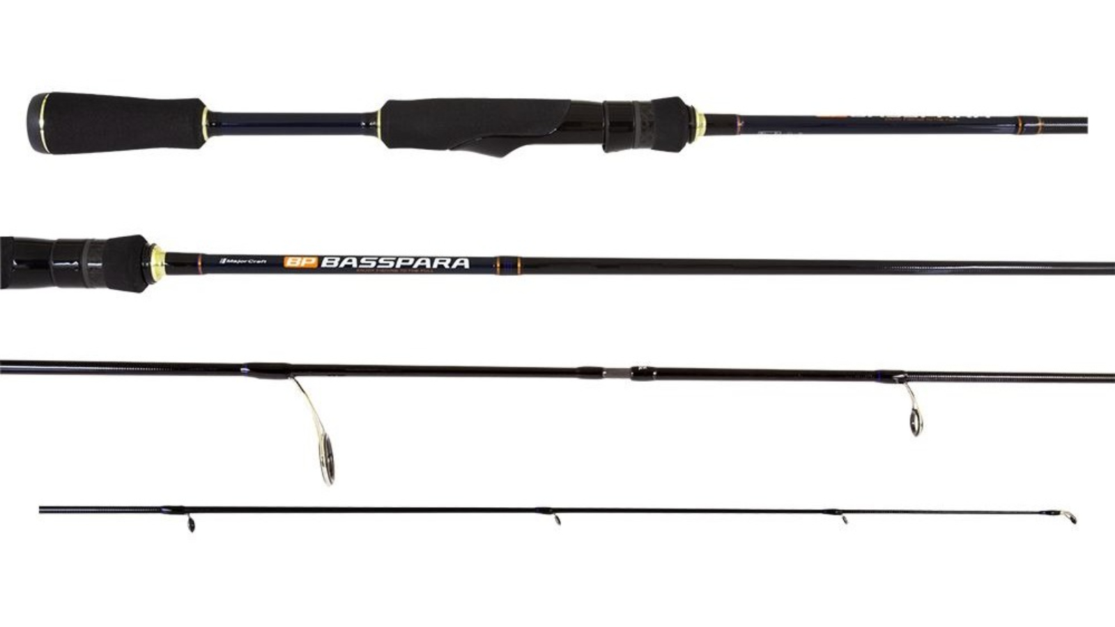 MajorCraft 2 Piece BassPara X Spinning Regular Fast Carbon Fishing Rod ...