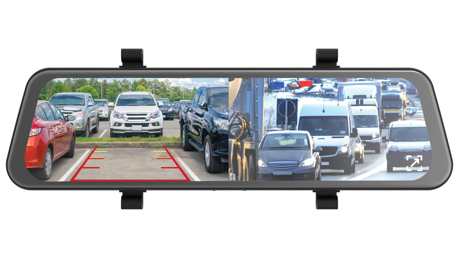 Parkmate 9.66-inch Touch Screen Mirror Monitor with Dual-Channel DVR ...