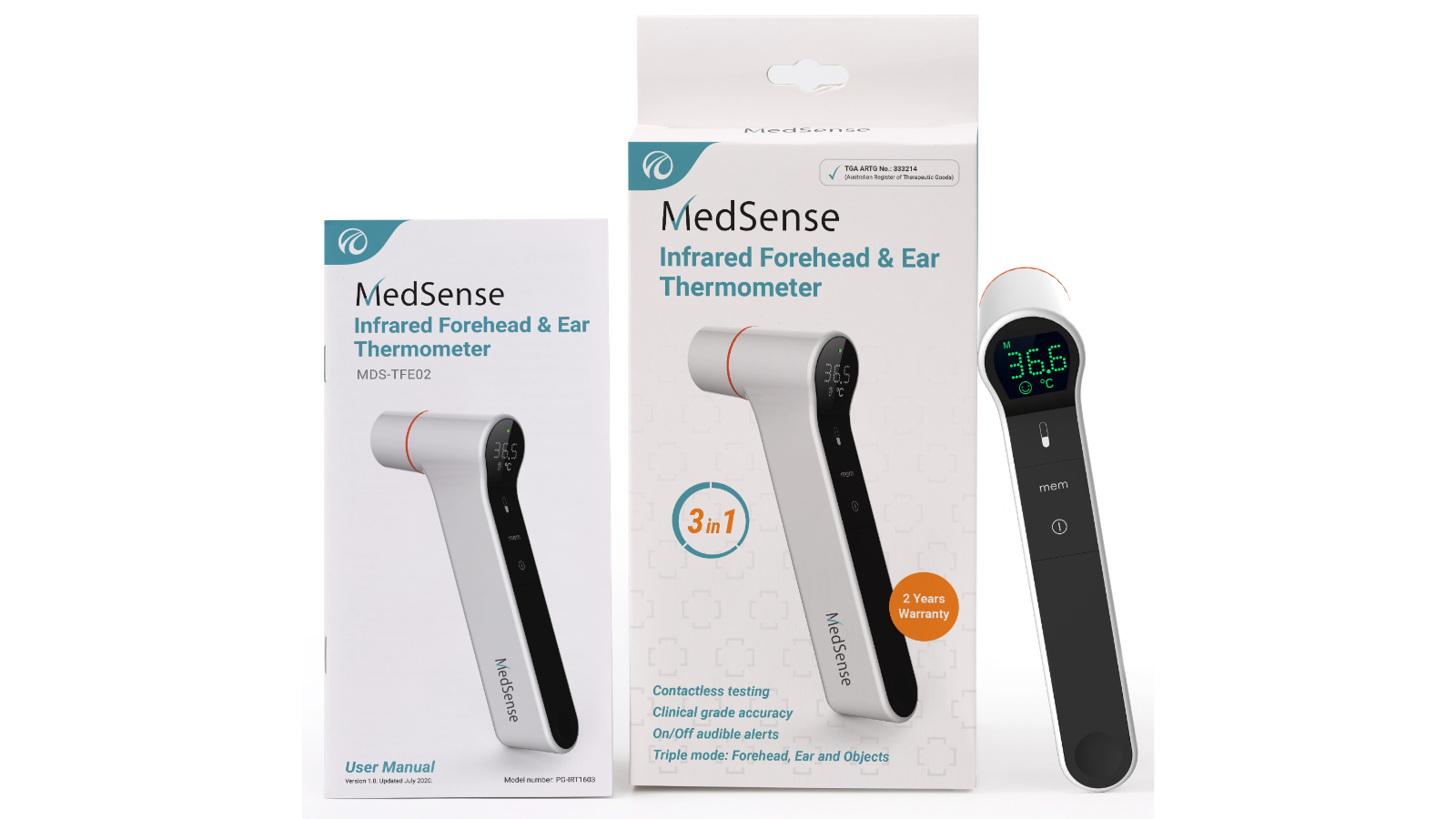MedSense Infrared Forehead and Ear Thermometer | Harvey Norman