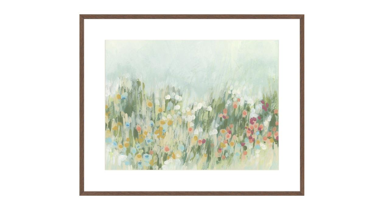 La Grolla Meadow Melody II Walnut Frame Wall Art - 104 x 84cm | Harvey ...