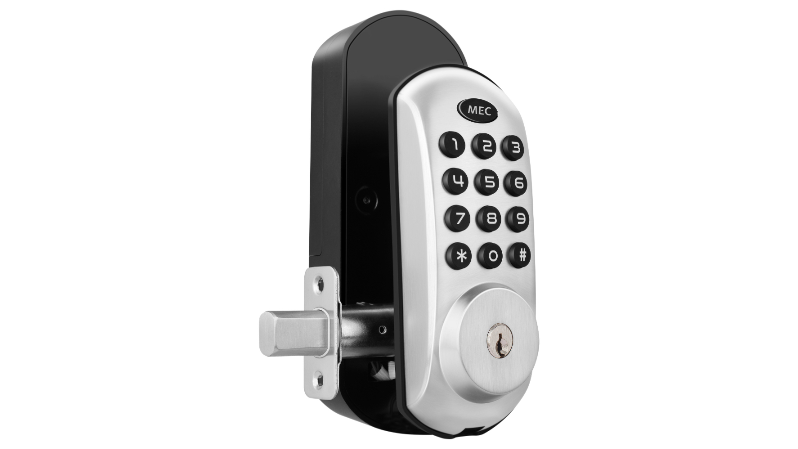MEC Digital Motorised 20 User Codes Smart Lock Backlit Keypad - Chrome ...