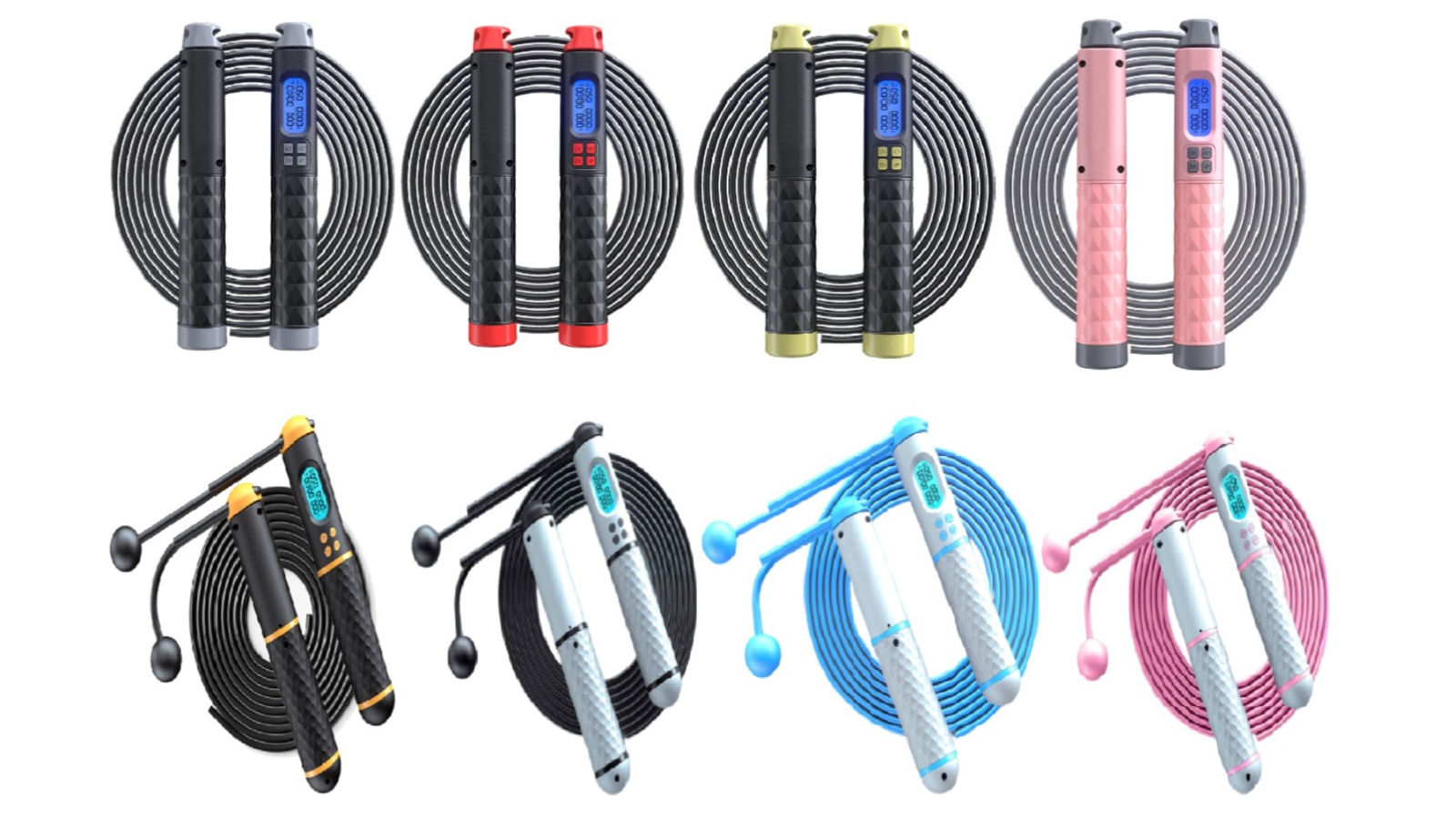 Megajoy Smart Cordless 2-in-1 with Non-slip Handle Skipping Rope ...