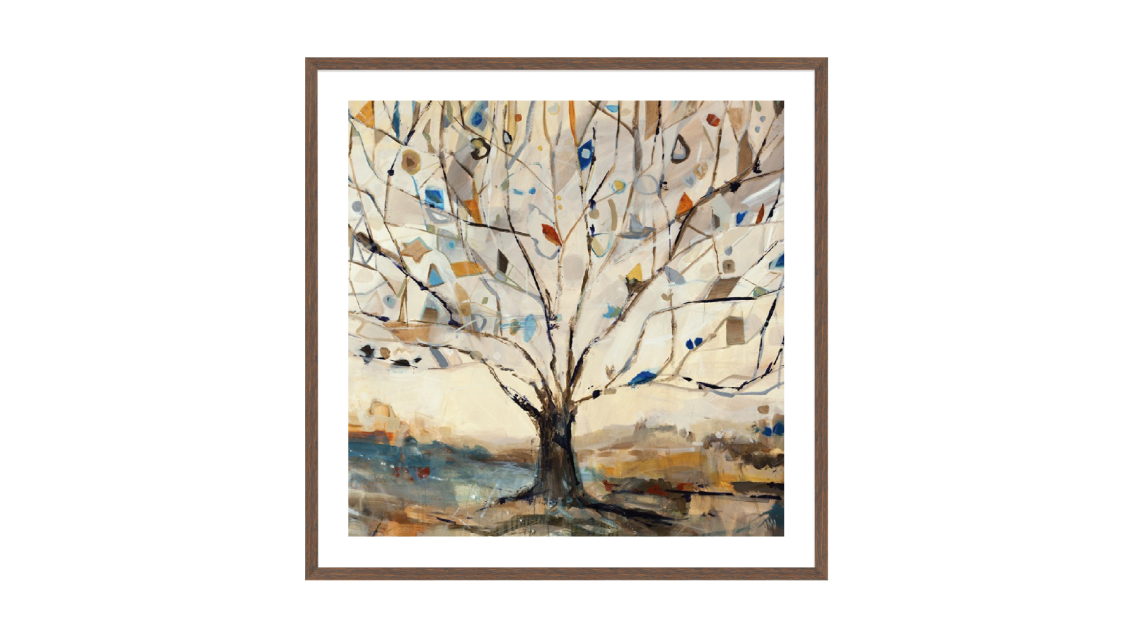 La Grolla Merkaba Tree Walnut Frame Wall Art - 94 x 94cm | Harvey Norman