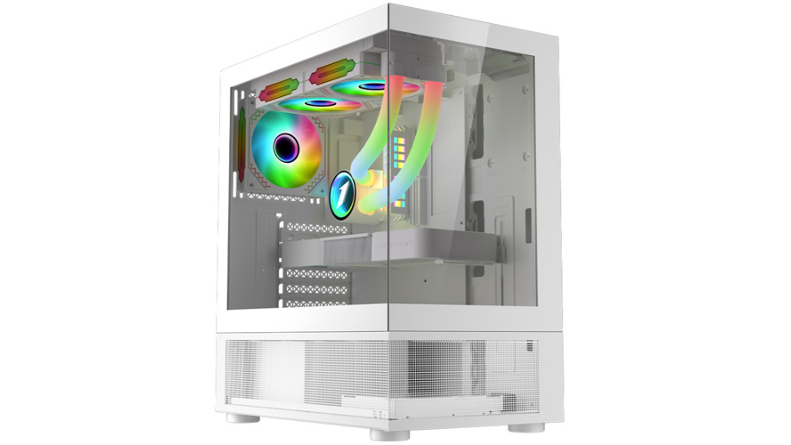 1st Player MI7-A ATX M-ATX ITX PC Gaming Case - White | Harvey Norman