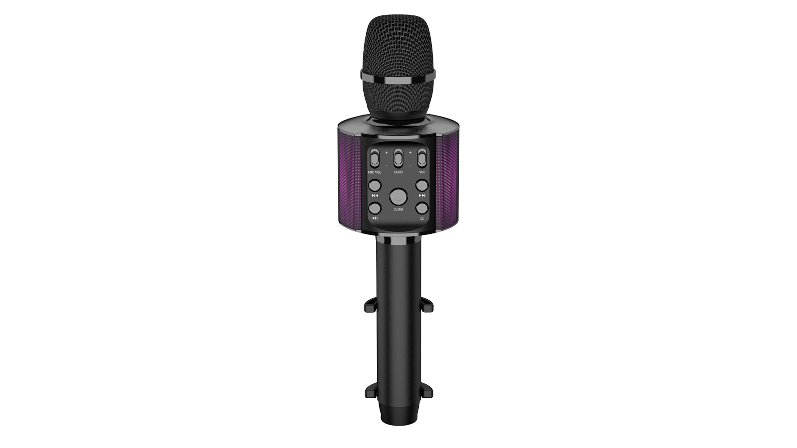 Laser Karaoke LED Microphone - Black | Harvey Norman