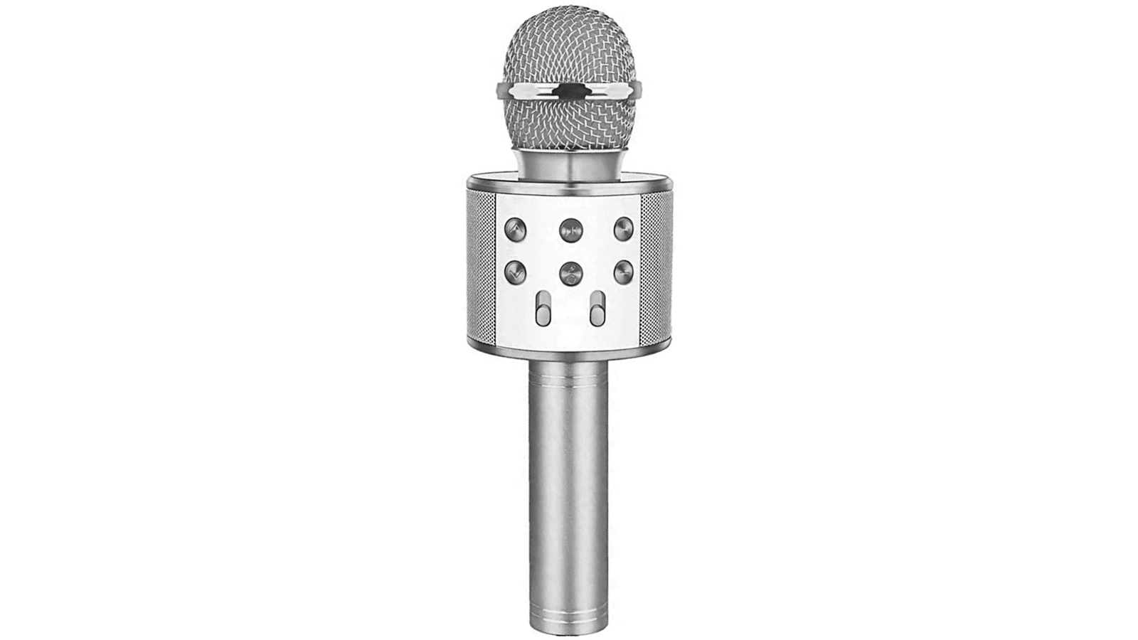 Laser Karaoke Microphone - Silver | Harvey Norman