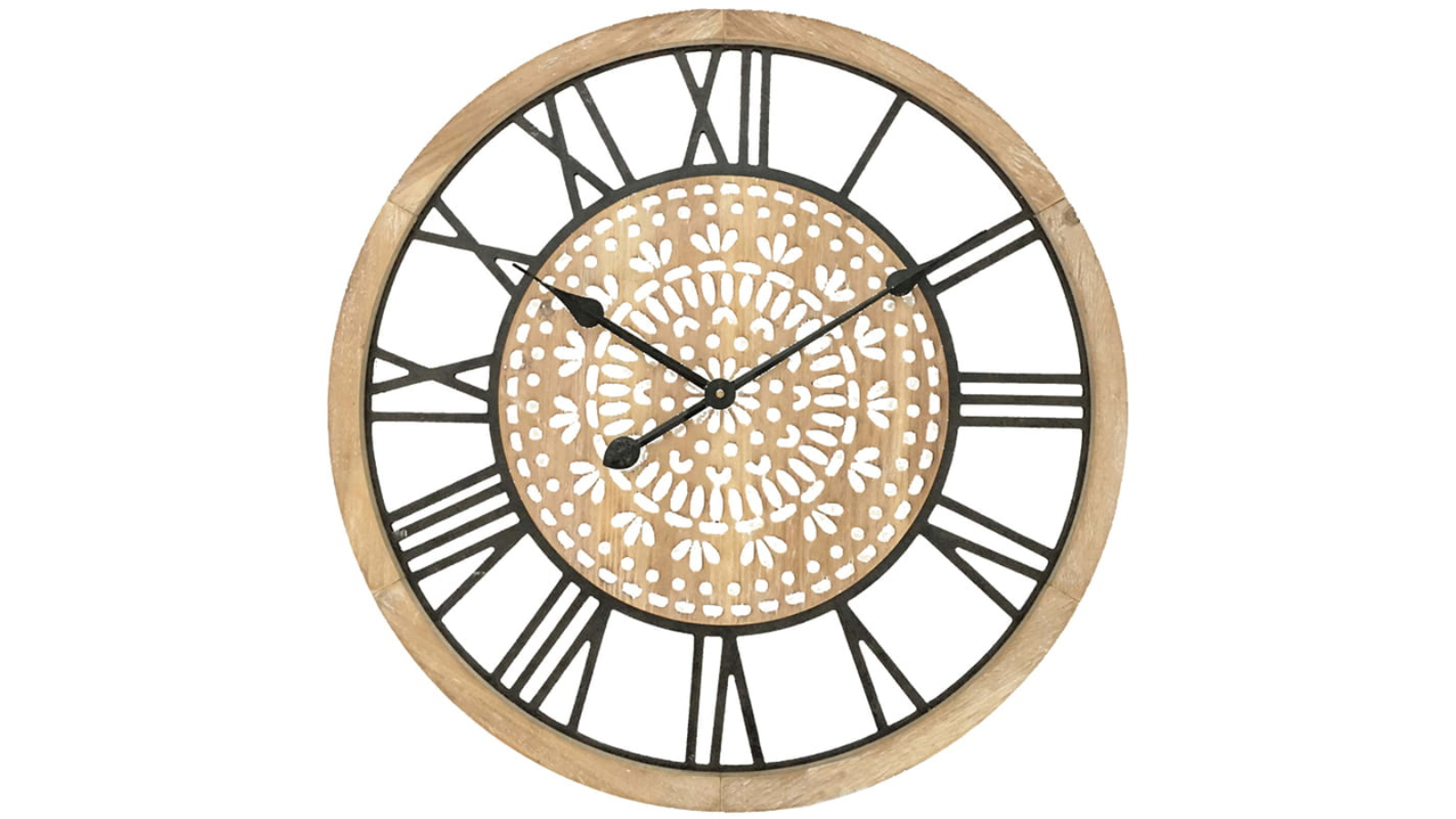 High St Carved Industro Hamptons Wall Clock - X-Large | Harvey Norman