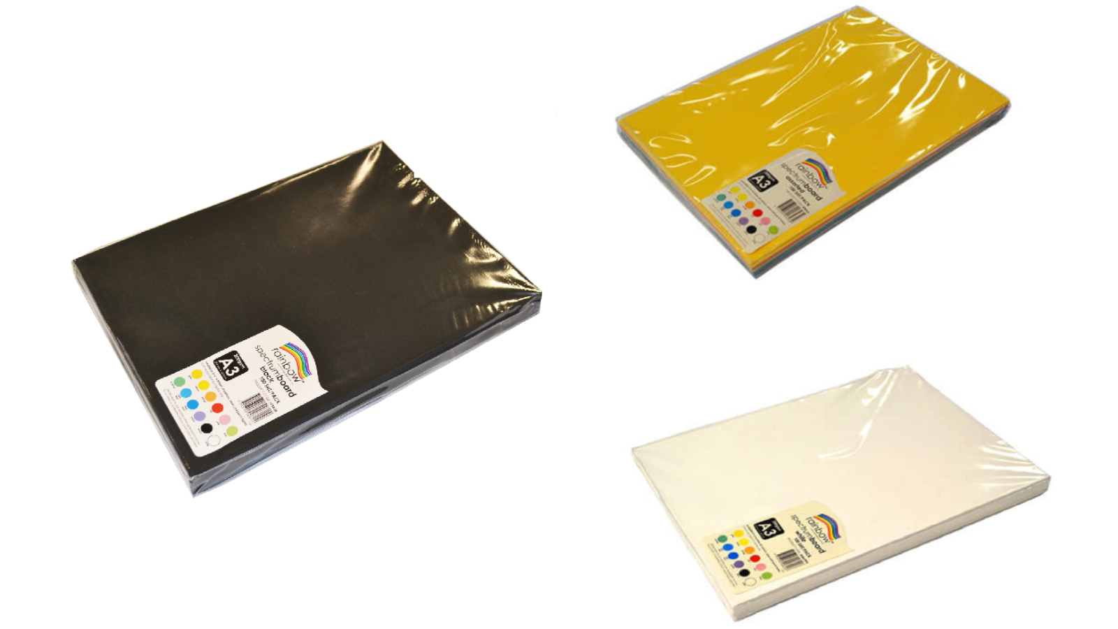 Rainbow Pack of 100 Spectrum A3 200gsm Cardboard | Harvey Norman