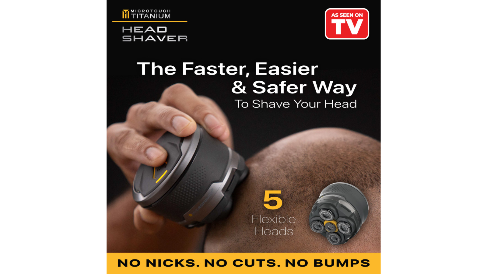 As Seen on TV MicroTouch Titanium Head Shaver | Harvey Norman