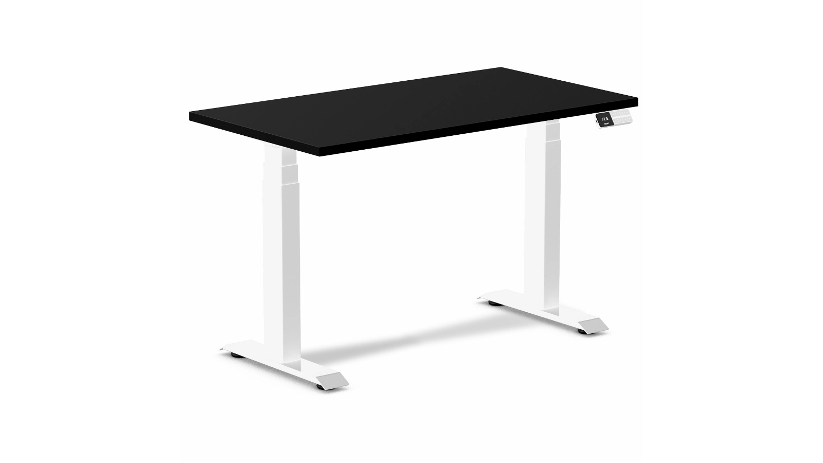 Desky Black/White Dual Mini Sit Stand Desk - 110 x 60cm | Harvey Norman
