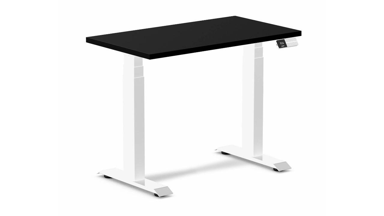 Desky Black/White Dual Mini Sit Stand Desk - 90 x 50cm | Harvey Norman