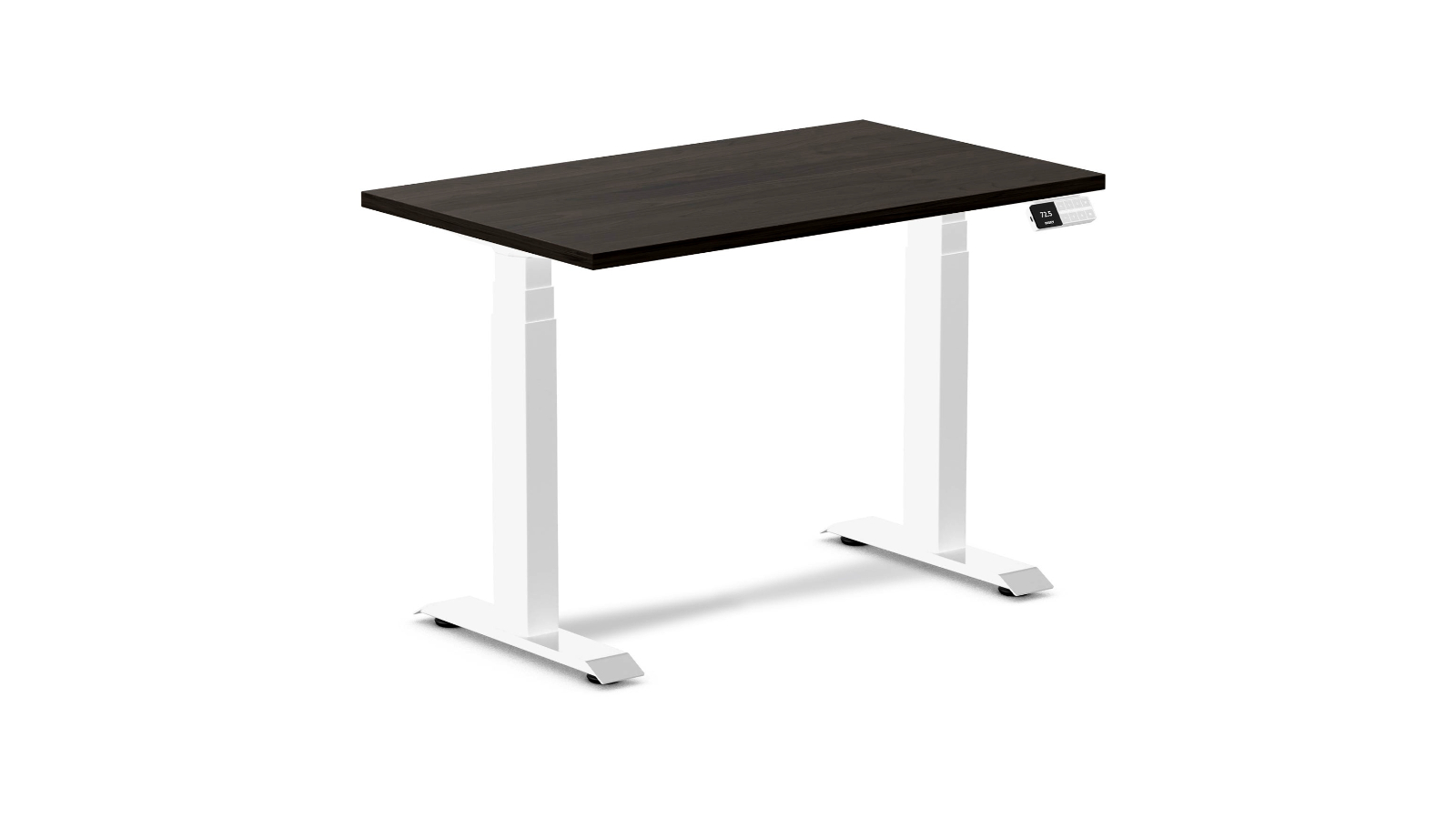 Desky Burnished Wood/White Dual Mini Sit Stand Desk - 100 x 60cm ...