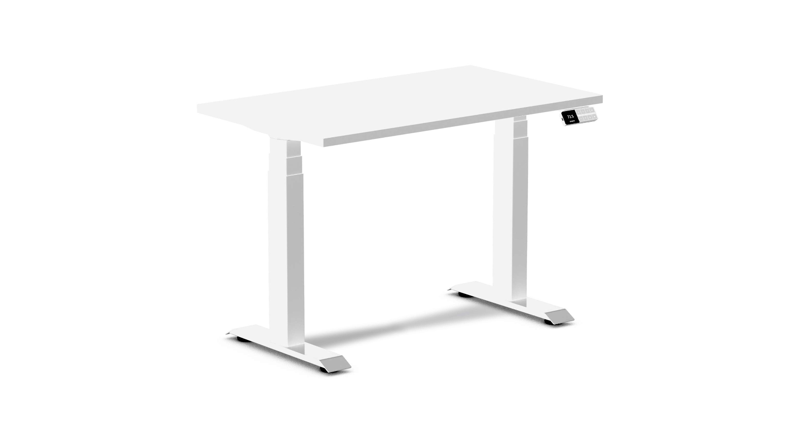 Desky White/White Dual Mini Sit Stand Desk - 80 x 50cm | Harvey Norman