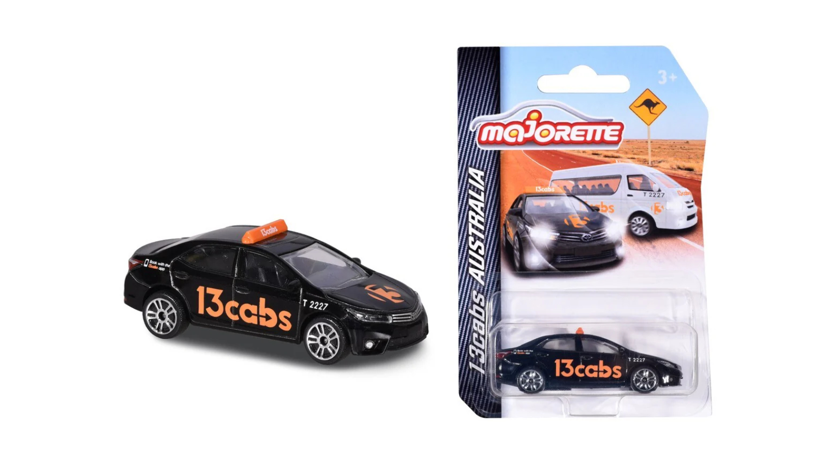 Majorette 13cabs Toyota Corolla Altis Taxi Toy Car - Black | Harvey Norman