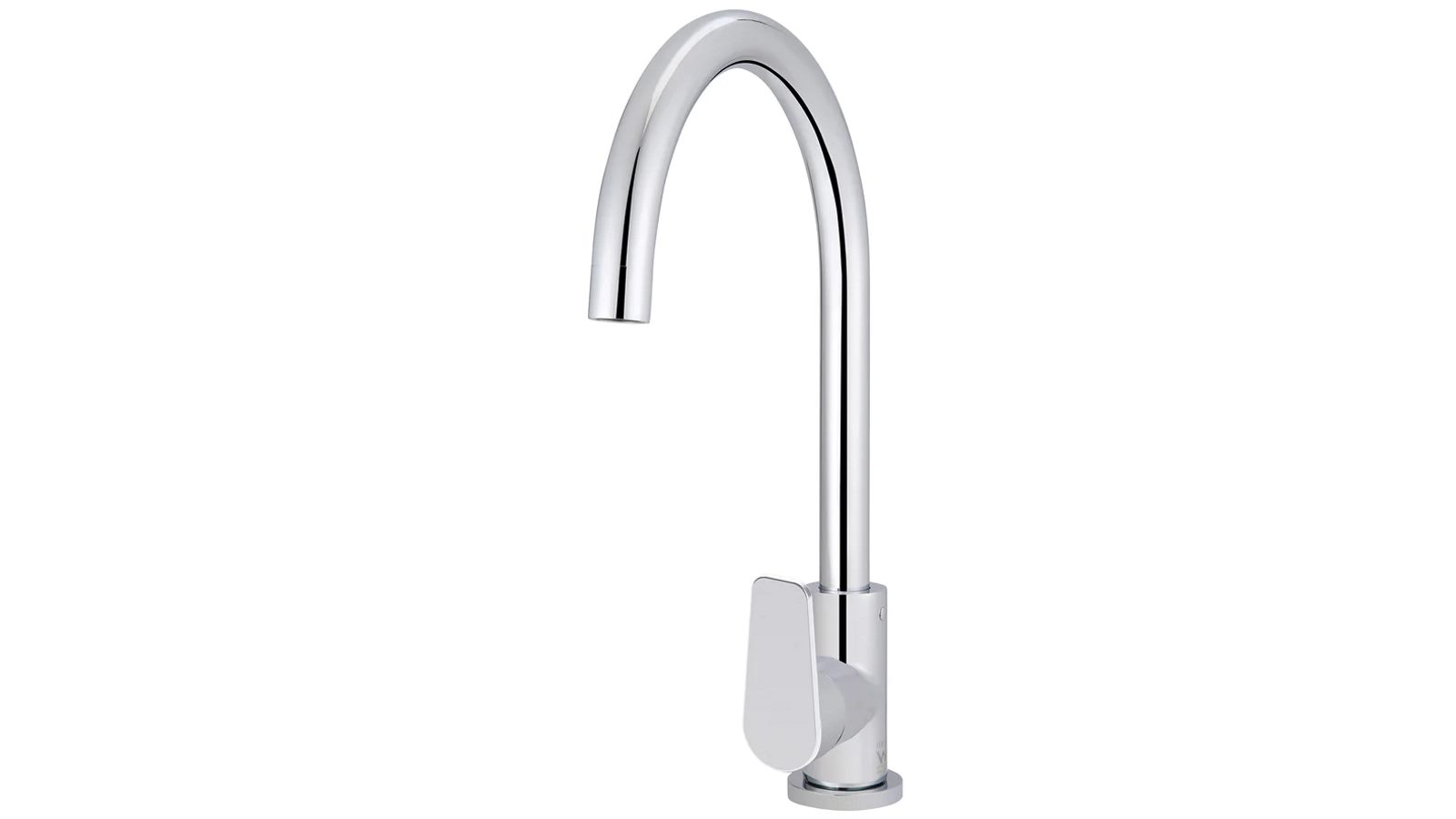 Meir Paddle Round Gooseneck Kitchen Mixer Tap - Chrome | Harvey Norman