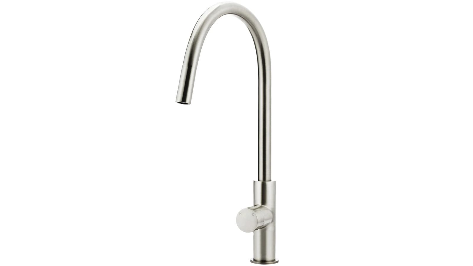 Meir Round Pinless Piccola Pull Out Kitchen Mixer Tap - Brushed Nickel ...