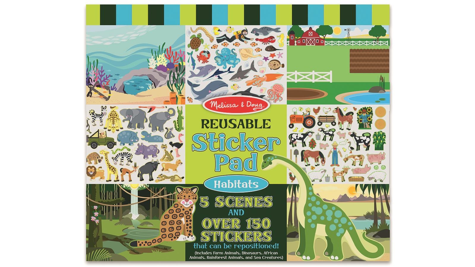 Melissa and Doug Reusable Sticker Pad - Habitats | Harvey Norman