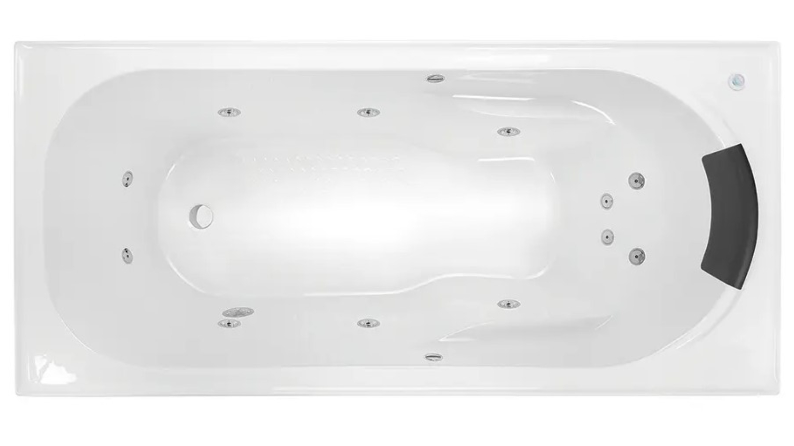 Decina Modena 1515 Contour 12-Jet Spa Bath - Gloss White | Harvey Norman