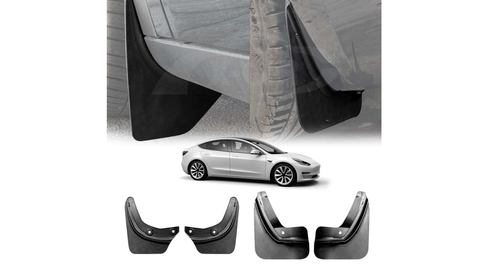 X-Car Tesla Model 3 Mud Flaps Exterior Splash Mudguard | Harvey Norman