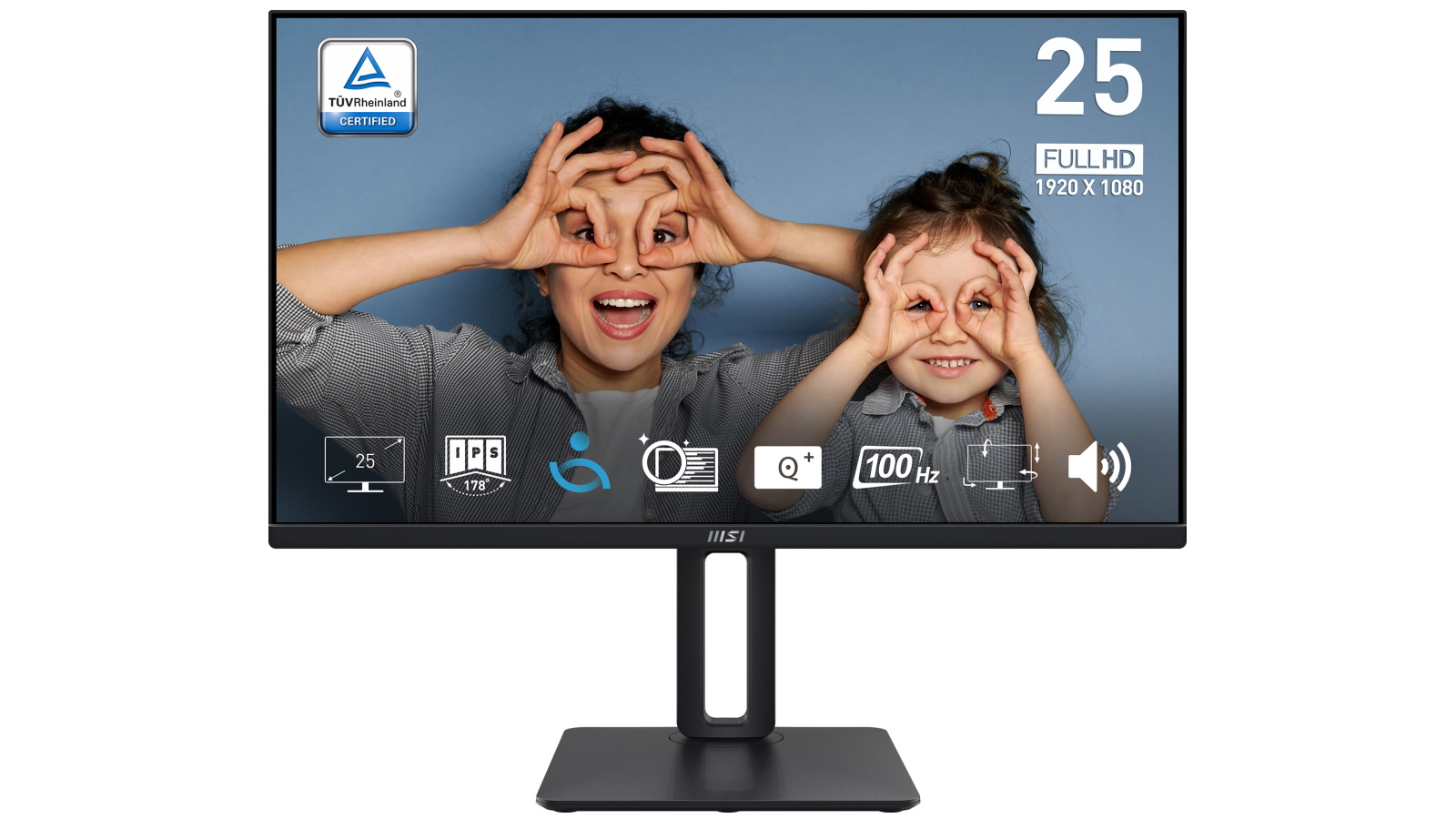 MSI Pro MP251P 24.5-inch FHD 100Hz IPS Height Adjustable Monitor with ...