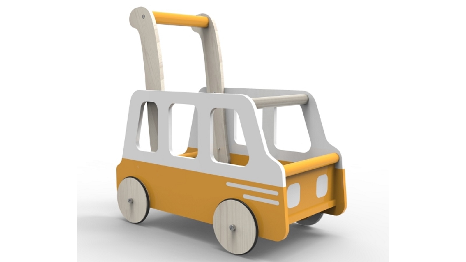 Moover Wooden Line School Bus - Yellow | Harvey Norman