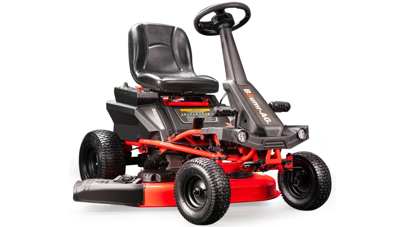 BAUMR AG 36inch 48V Electric Ride On Lawn Mower Brushless Lawnmower 360RX