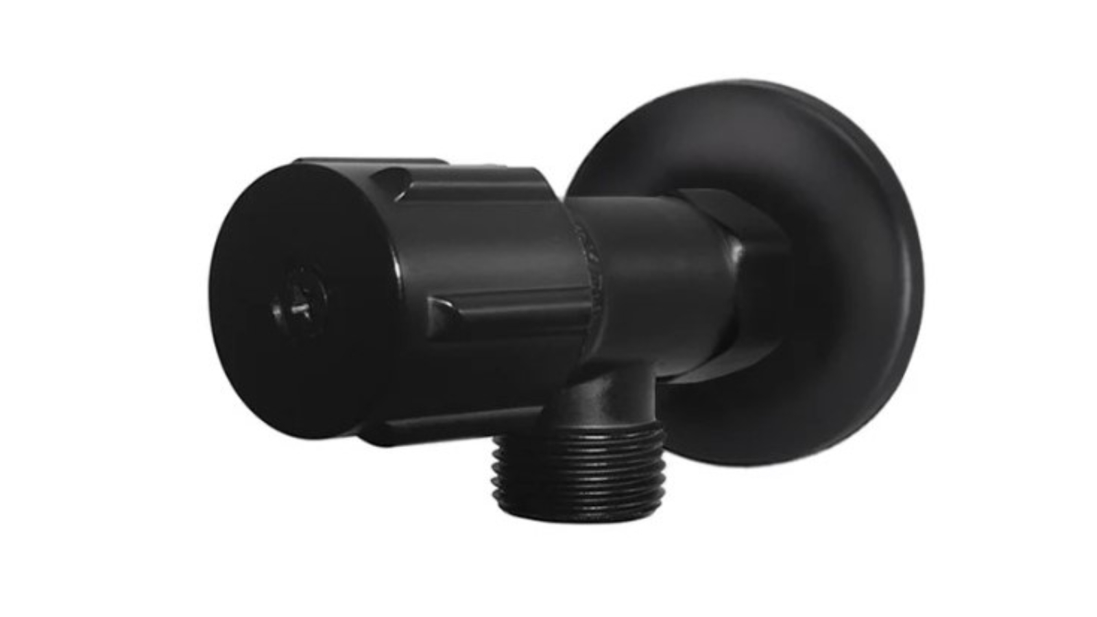 Meir Round Mini Stop Cistern Tap with Backplate - Matte Black | Harvey ...