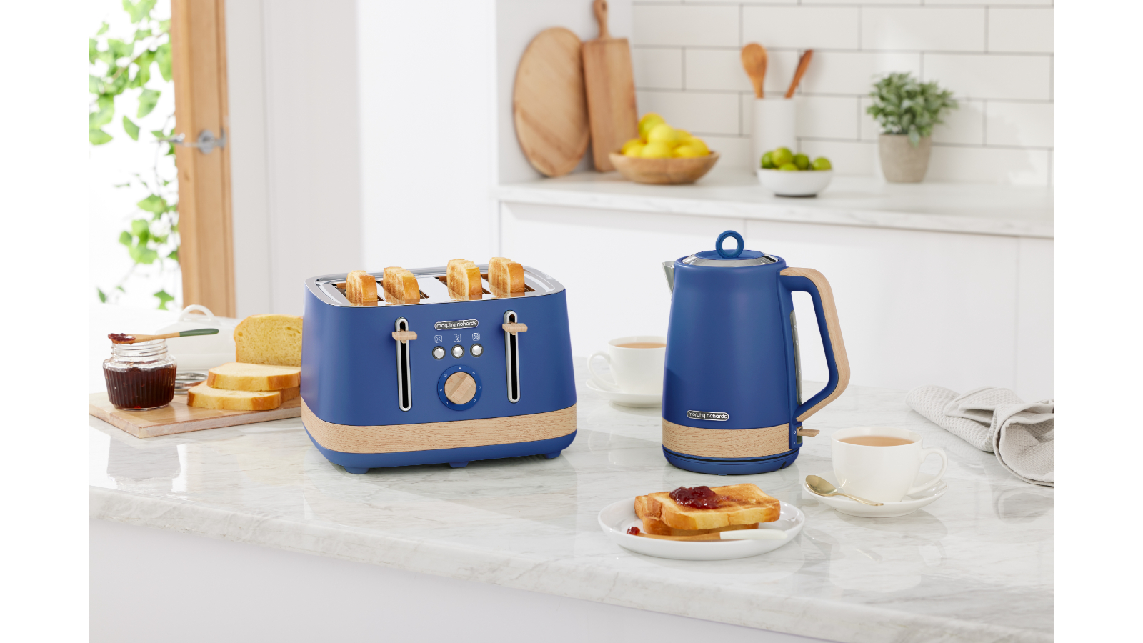Morphy Richards Essence Scandi 4 Slice Toaster - Cobalt Blue | Harvey ...