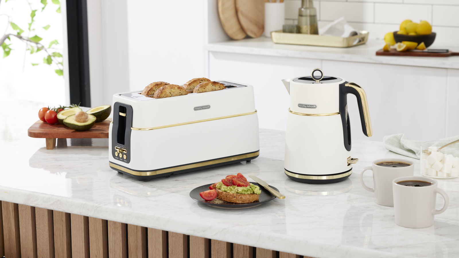 Morphy Richards Signature Soft Gold 1.5L Kettle - Matte White | Harvey ...