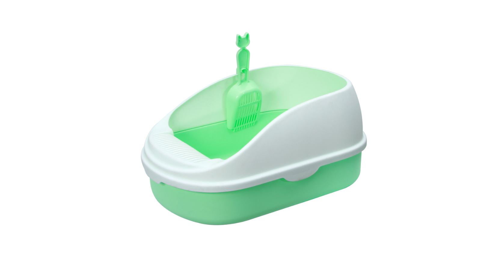 YES4PETS Medium Portable Cat Litter Box Tray with Scoop - Green ...