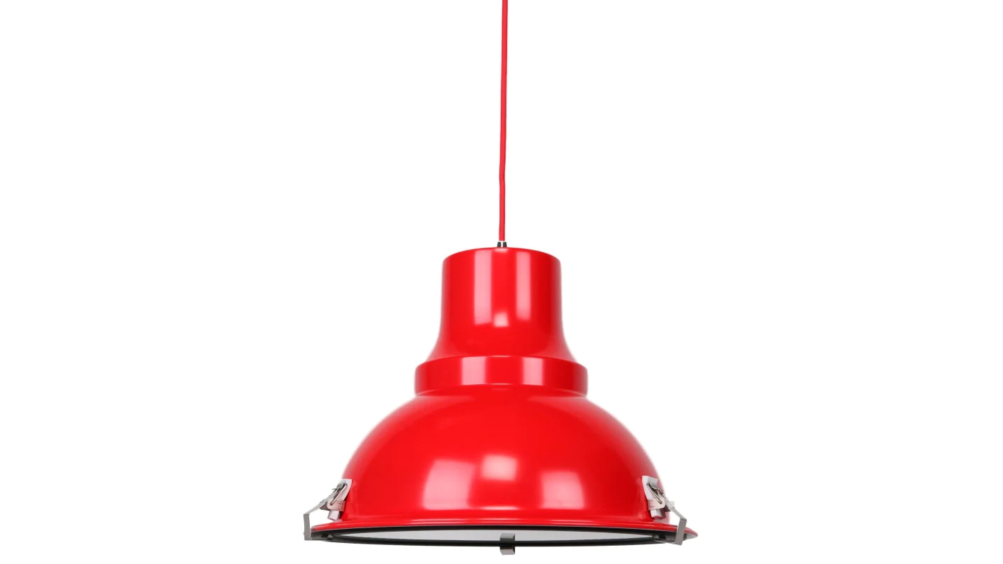 Sylvania Lighting Flame Red Aldous Industrial Classic Cord Drop Dome ...