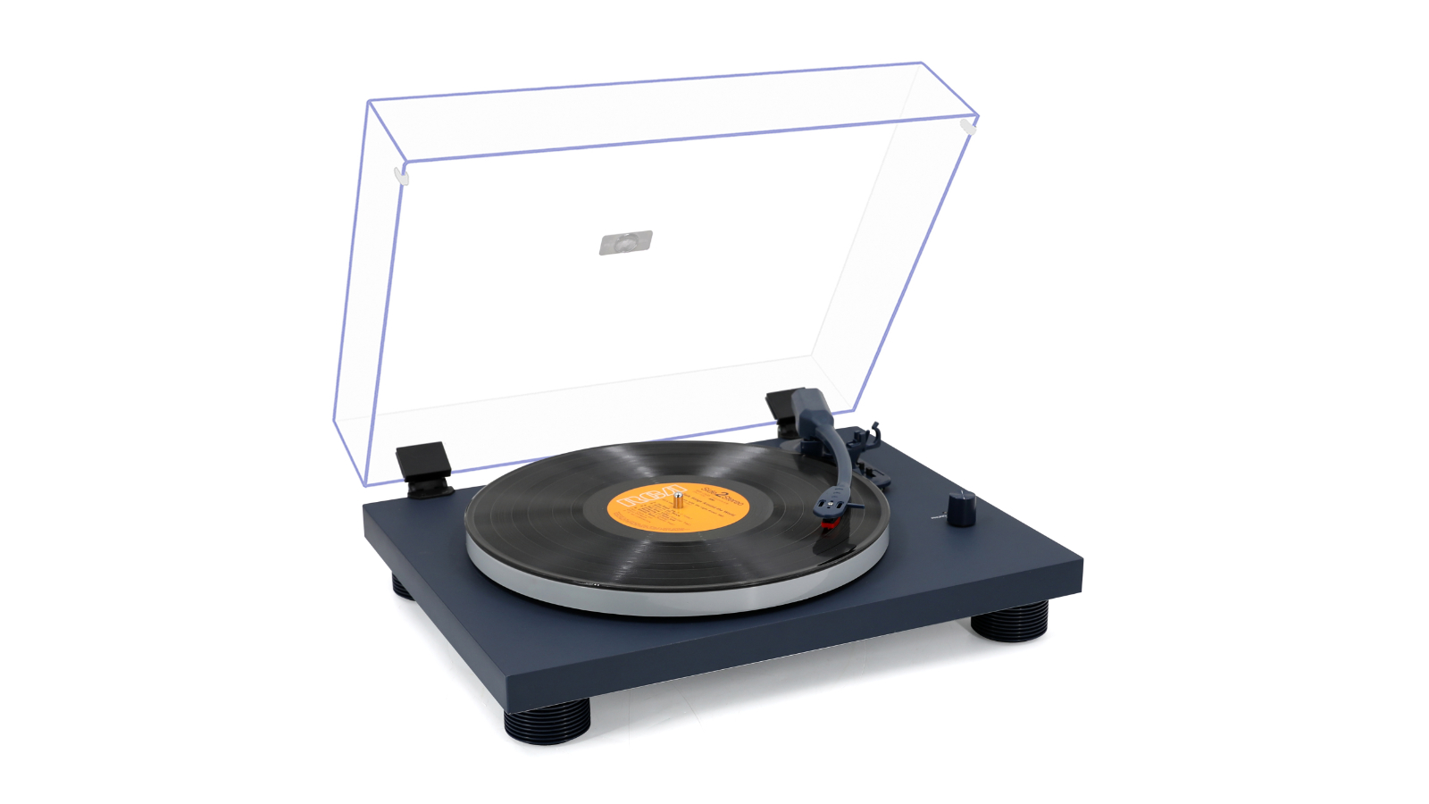Monster 3-Speed Vinyl Turntable - Navy | Harvey Norman