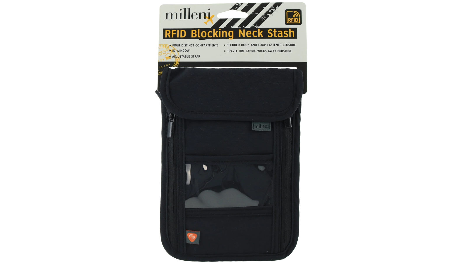 Milleni Travel RFID Blocking Neck Stash | Harvey Norman