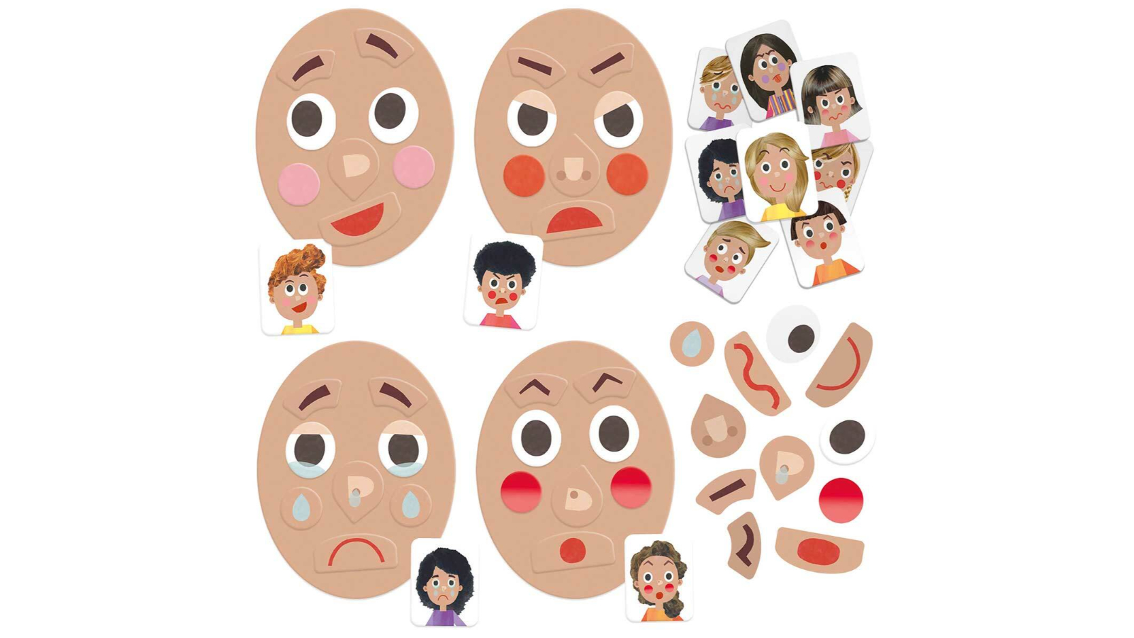 Headu 34 Piece Funny Faces Fun Interactive Activity Game Kit - 3 year+ ...