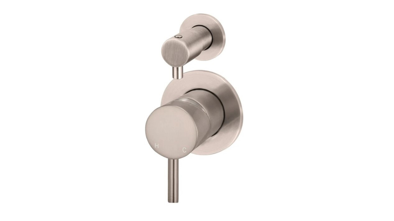 Meir Round Shower Mixer with Diverter Trim Kit - Champagne | Harvey Norman