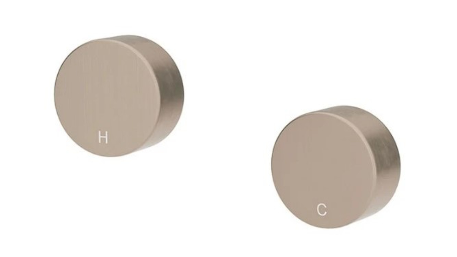 Meir Circular Wall Taps - Champagne | Harvey Norman
